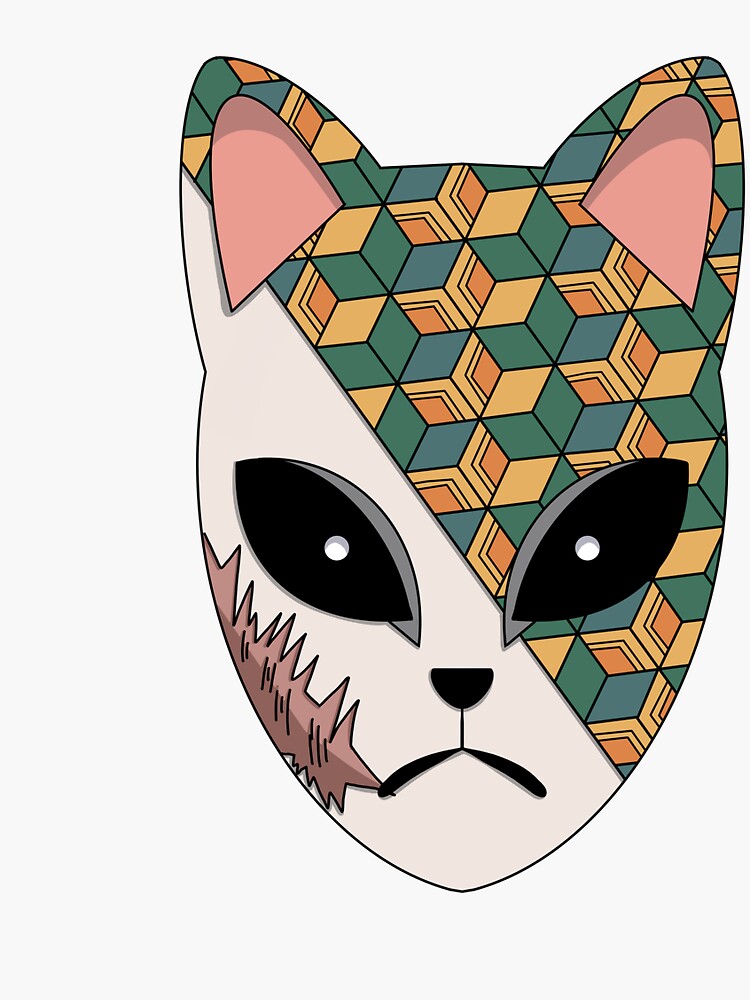 "Demon slayer, sabito mask" Sticker for Sale by mak-hamlet | Redbubble