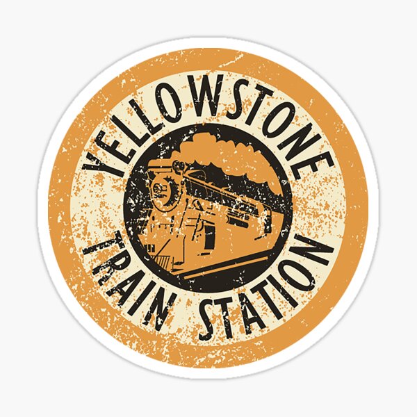 "Yellowstone Train Station " Sticker for Sale by Diastye2409 | Redbubble