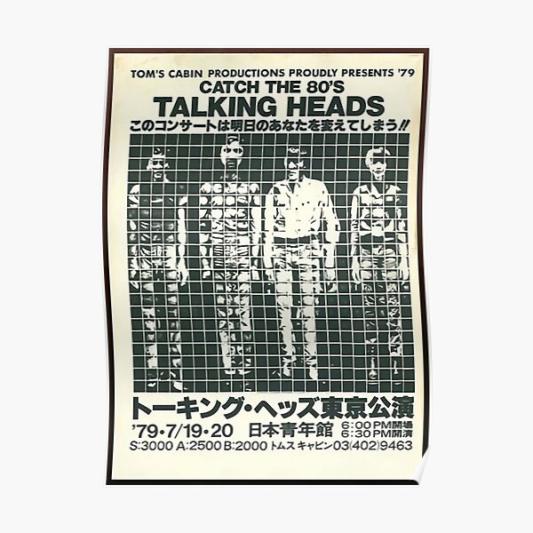 "Talking Heads Concert Poster " Poster for Sale by richardmixon | Redbubble
