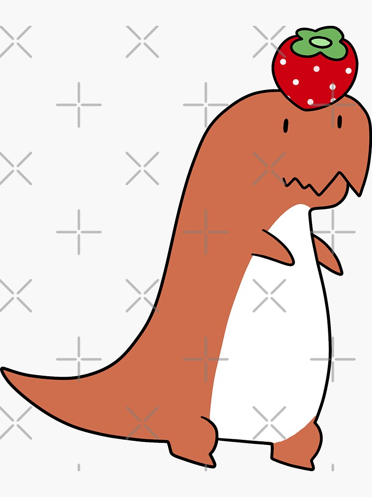 "Strawberry T-Rex" Sticker for Sale by SaradaBoru | Redbubble