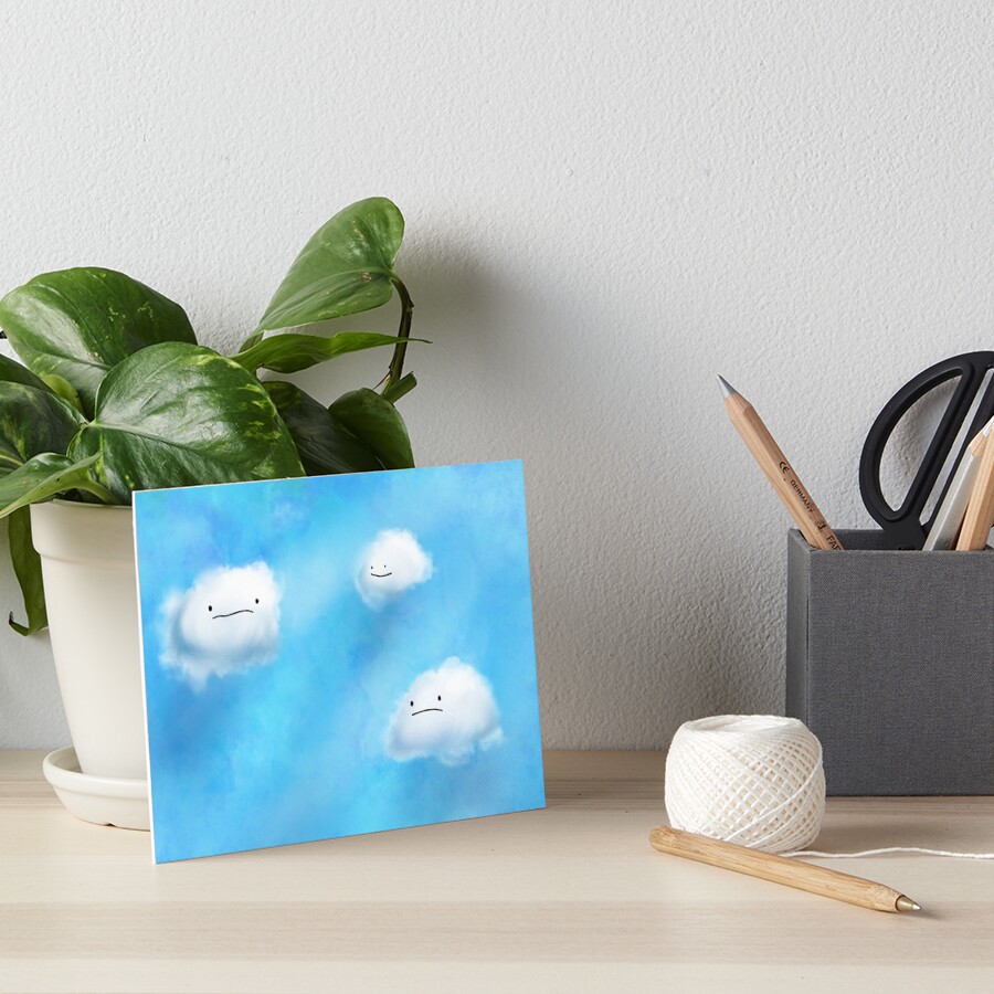 "cloud friends" Art Board Print by TartleWizard | Redbubble