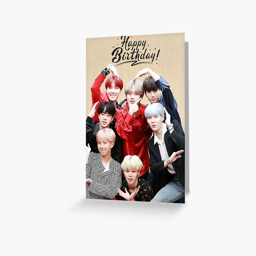 "'Happy Birthday' BTS - 2" Greeting Card for Sale by Niyuha | Redbubble