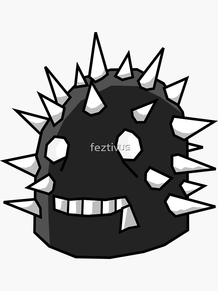 "Spike Head" Sticker for Sale by feztivus | Redbubble