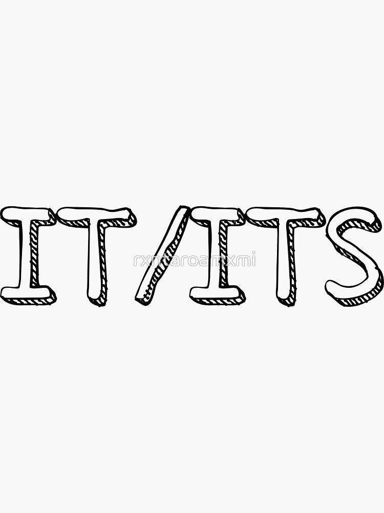 "it/its pronouns" Sticker for Sale by rxntaroamxmi | Redbubble