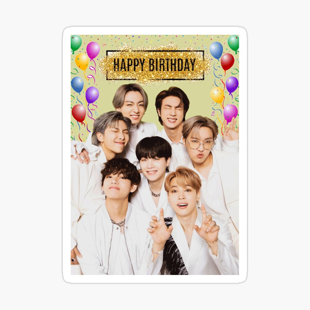 Bts Birthday Card Bts Merch Card Bts Funny Card Bts Stickers Bts ...