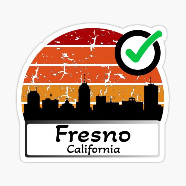 "Fresno california united states of america vintage" Sticker for Sale ...