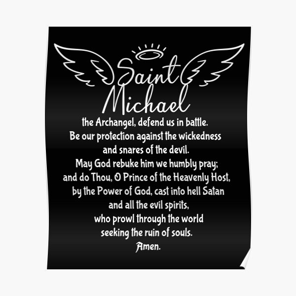 " Saint Michael Patron Saint of Police Officers Catholic" Poster for ...
