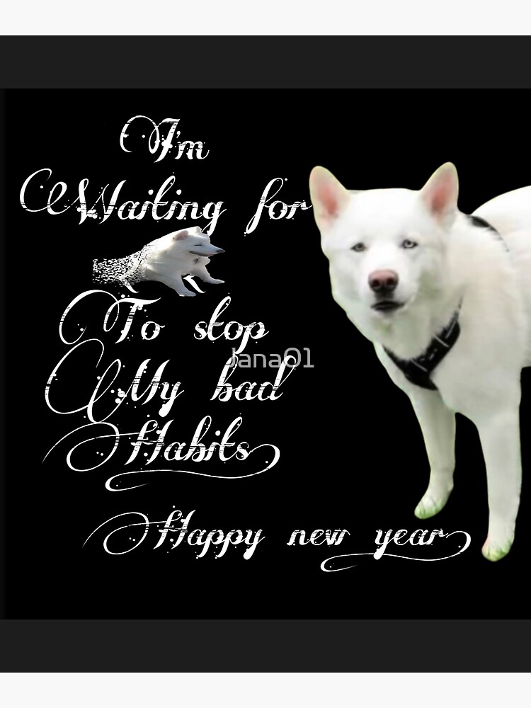 "Husky Dog New Year Greeting" Poster for Sale by Jana01 | Redbubble
