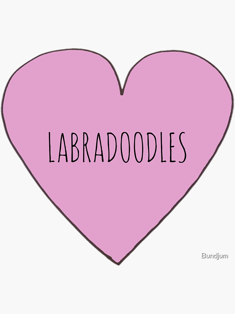 "Labradoodle Love" Sticker for Sale by Bundjum | Redbubble