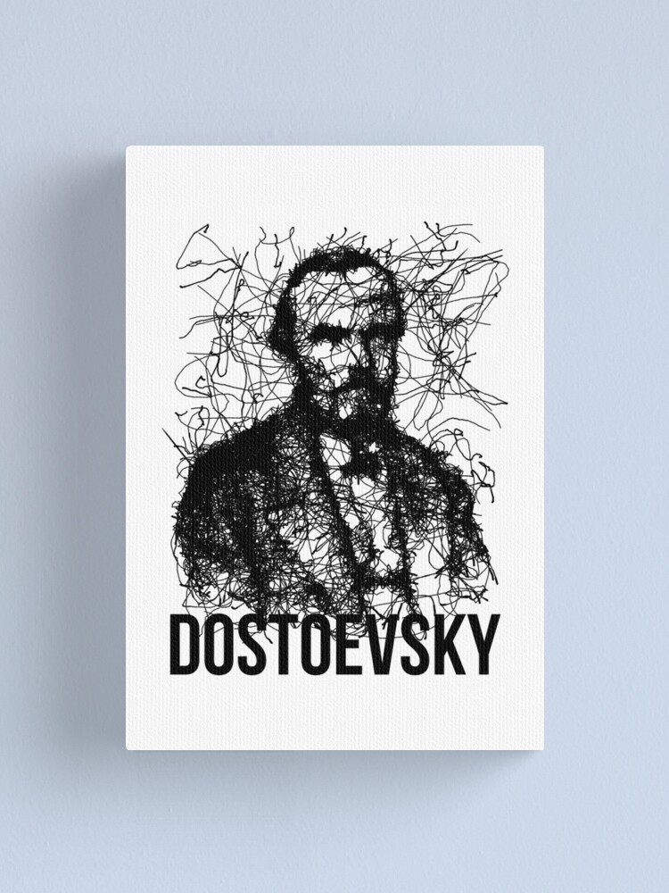 "Fyodor Dostoevsky - famous russian author - line art drawing black ...