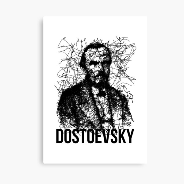 "Fyodor Dostoevsky - famous russian author - line art drawing black ...