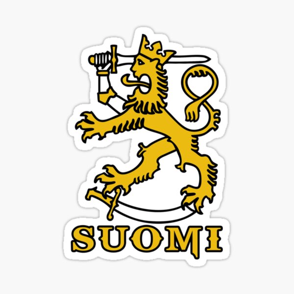 "suomi finland lion Helsinki " Sticker for Sale by OgeesWorldS | Redbubble
