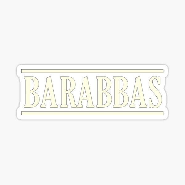 "Barabbas (white)" Sticker by masubian | Redbubble