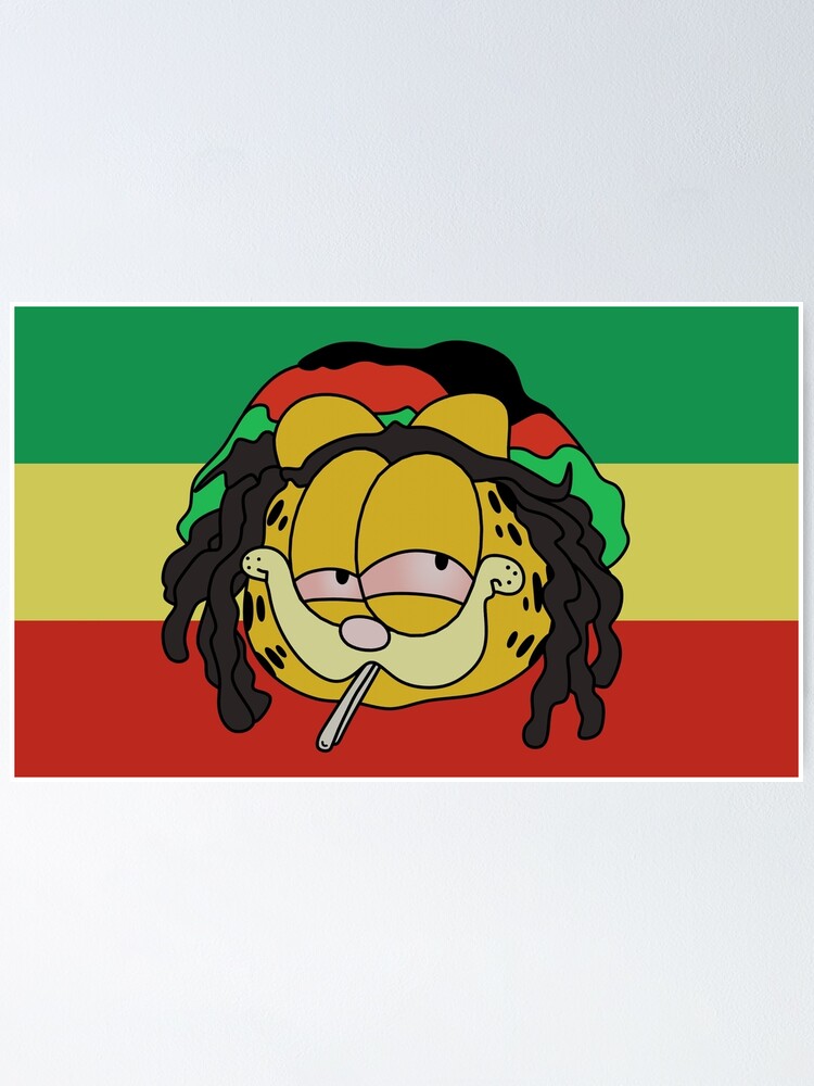 "Rasta Garfield Flag" Poster for Sale by opencut | Redbubble