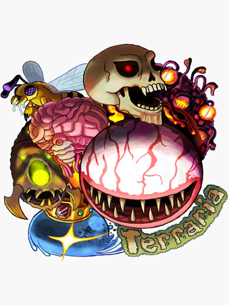 "Terraria Boss Rush Essential" Sticker for Sale by Kozelgu | Redbubble