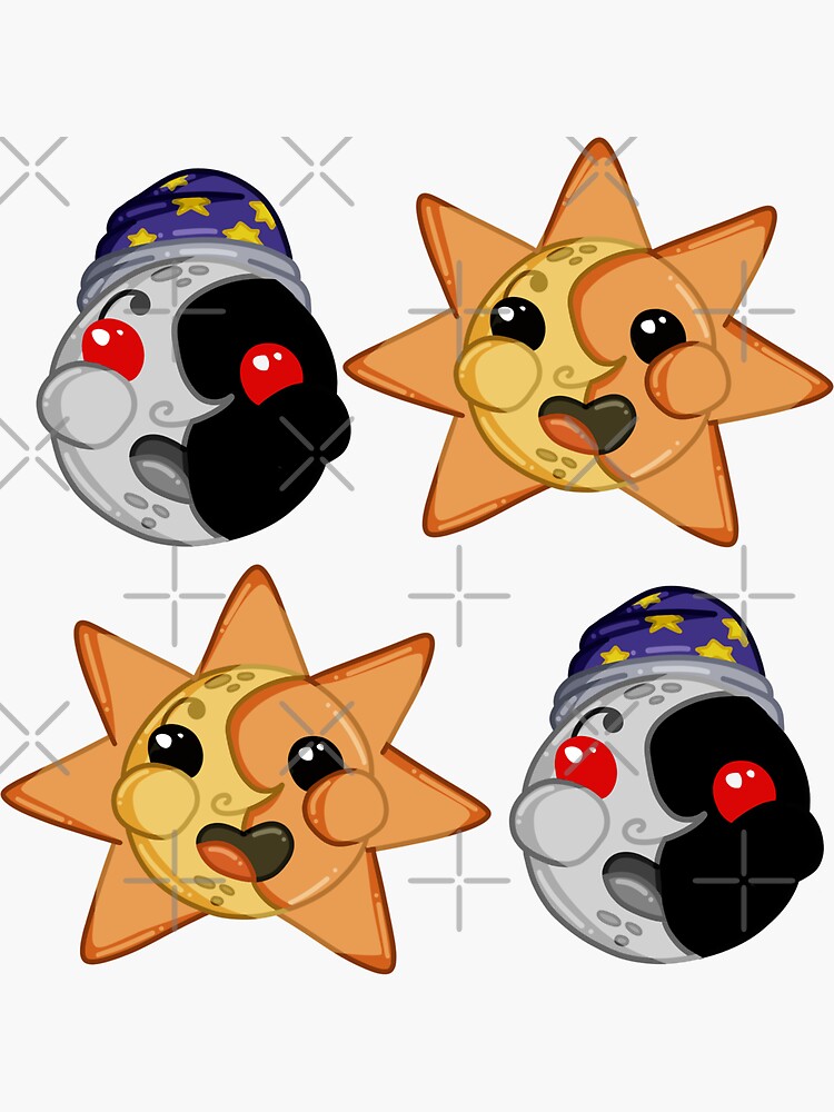 "Sun drop and moon drop" Sticker for Sale by TwinkleTwink | Redbubble