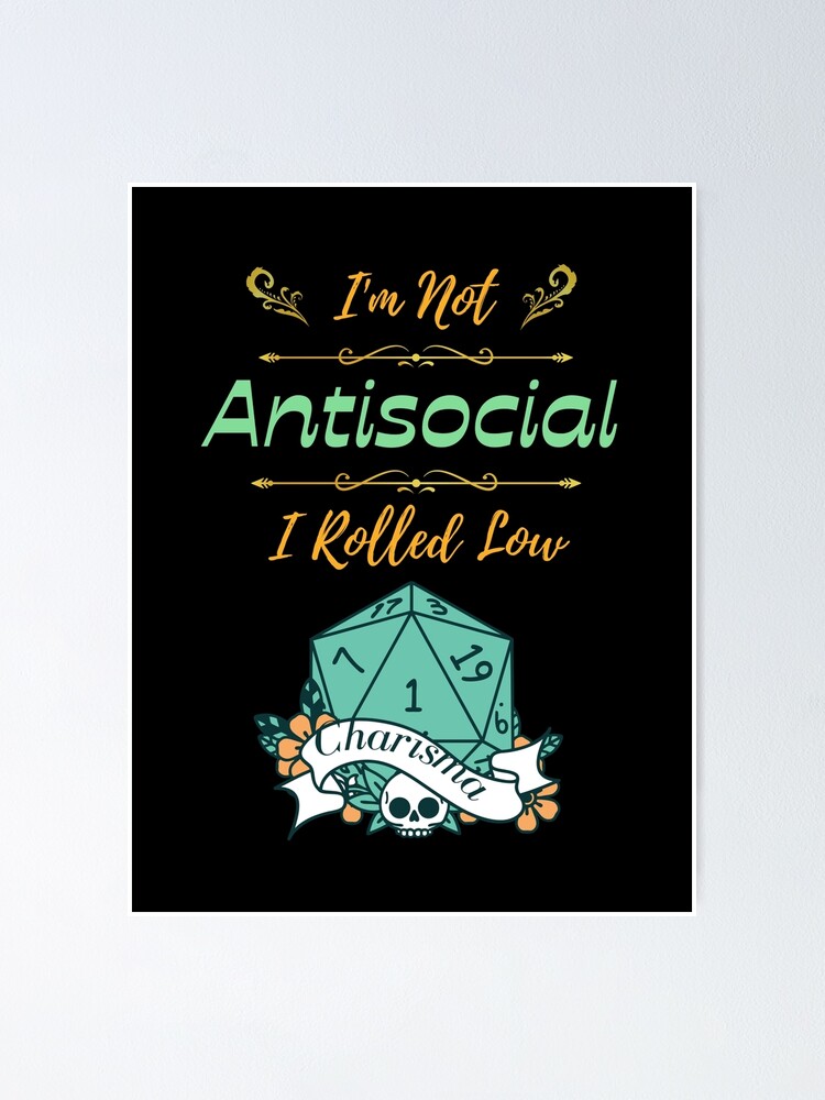 "Low Charisma" Poster for Sale by LoudLizzy | Redbubble