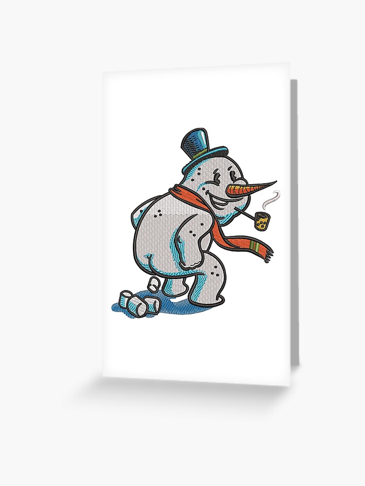 "Snowman pooping!" Greeting Card for Sale by Cre8iveSkill | Redbubble