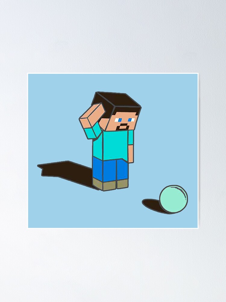 "Minecraft Steve confused" Poster for Sale by ddkart | Redbubble