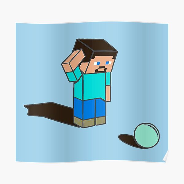 "Minecraft Steve confused" Poster for Sale by ddkart | Redbubble
