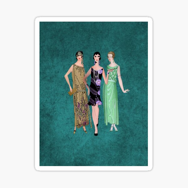 "1920's flapper partying" Sticker for Sale by Areashor | Redbubble