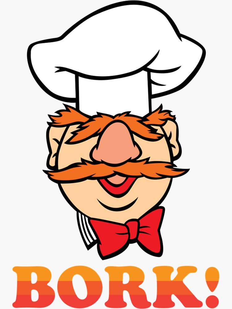 "Swedish chef bork " Sticker for Sale by THEJONATHON | Redbubble