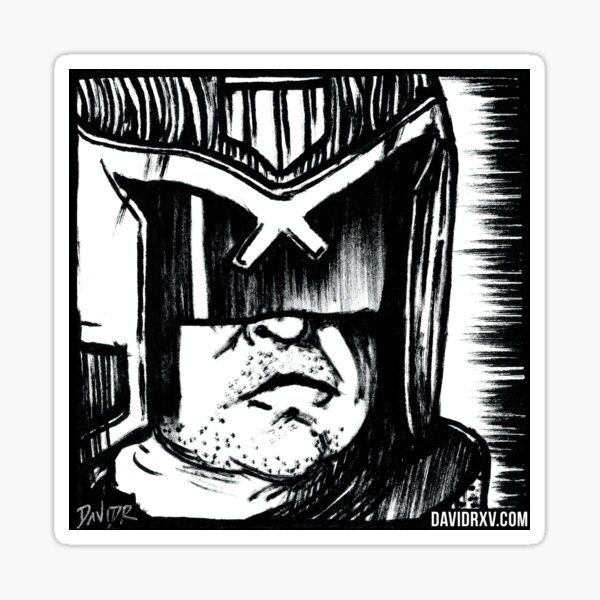 "Judge Dredd" Sticker for Sale by davidrxv | Redbubble