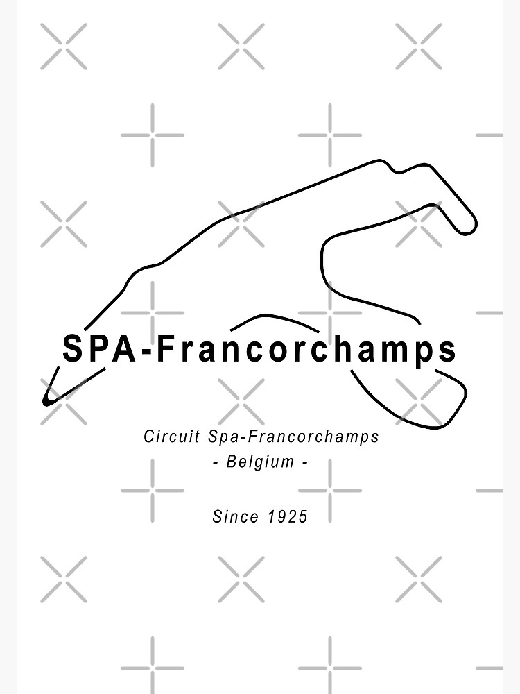 "SPA-FRANCORCHAMPS - Belgium Track Map" Poster for Sale by TheF1Racing ...