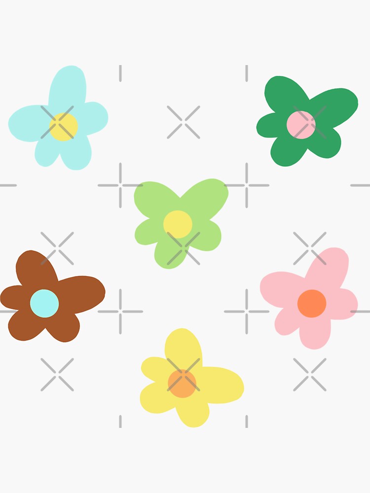 "Indie flowers pack" Sticker for Sale by hend3108 | Redbubble