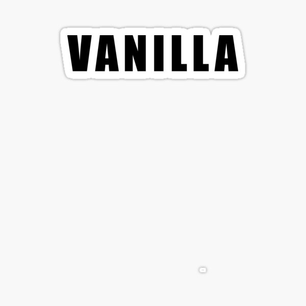 "vanilla" Sticker for Sale by Hiross | Redbubble