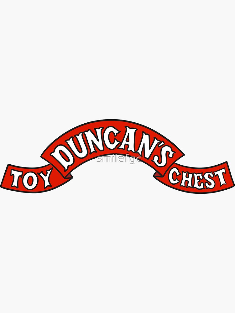 "TOY DUNCANS CHEST - Logo" Sticker for Sale by smilefgc | Redbubble