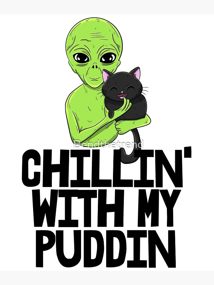 "Chillin With My Puddin" Poster for Sale by Bendthetrend | Redbubble