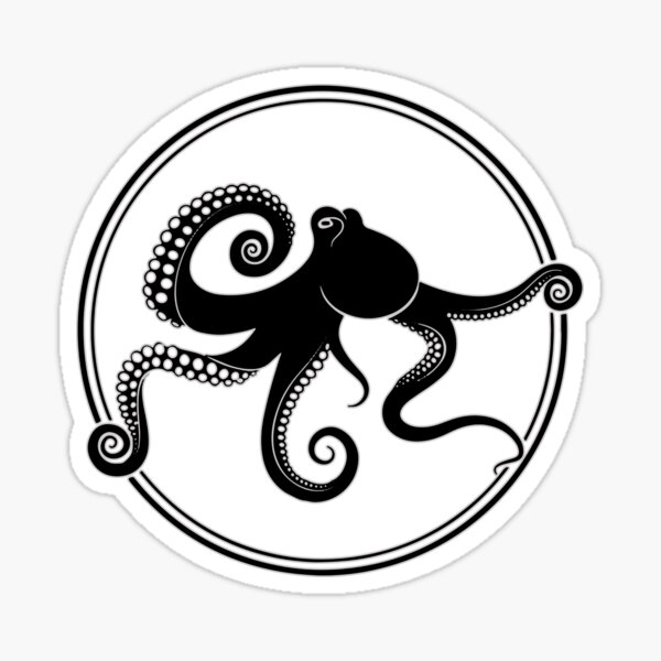 "Circular Octopus" Sticker for Sale by Naturalcraft | Redbubble