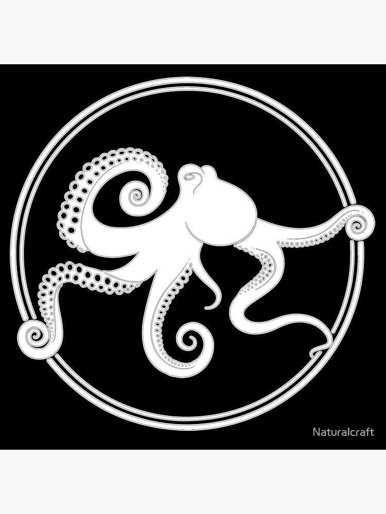 "Circular Octopus invers" Poster for Sale by Naturalcraft | Redbubble