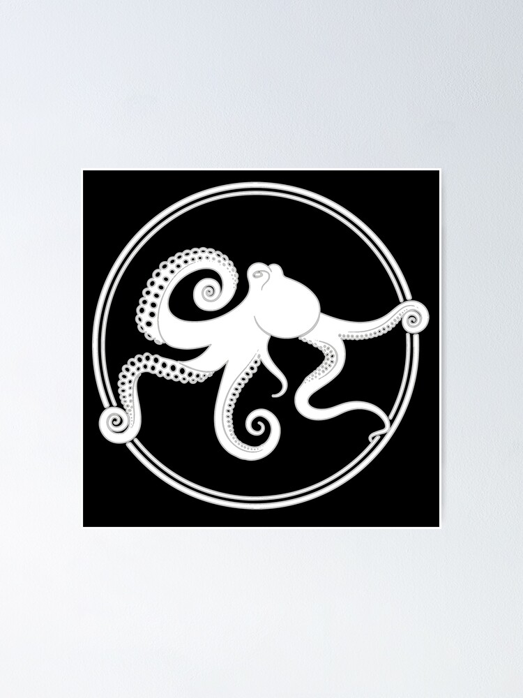 "Circular Octopus invers" Poster for Sale by Naturalcraft | Redbubble