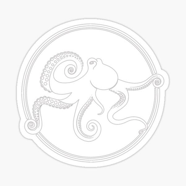 "Circular Octopus invers" Sticker for Sale by Naturalcraft | Redbubble