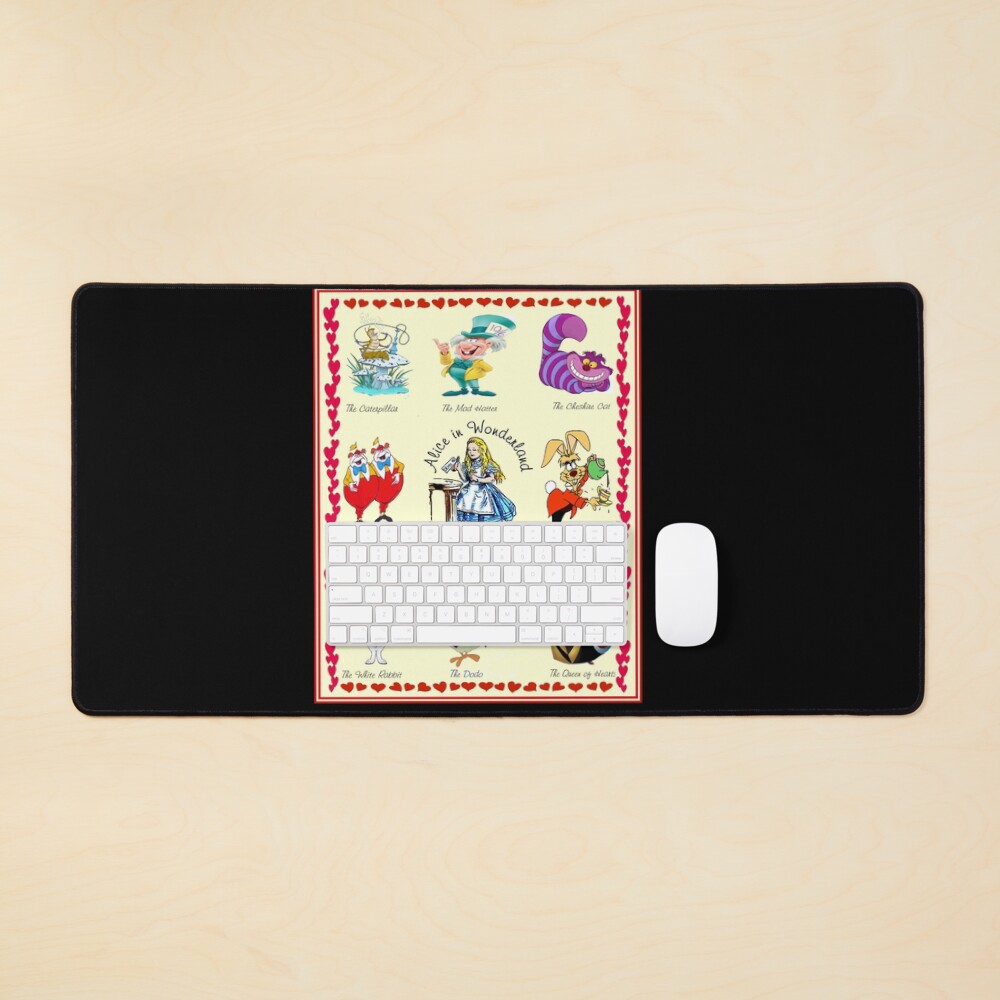 " Alice in Wonderland : Vintage Abstract Heart Character Collage Print ...