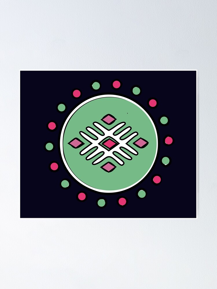 " colored amazigh motif 6 - berber motif" Poster for Sale by raninou ...