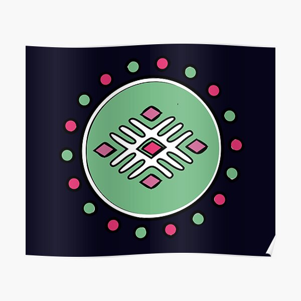 " colored amazigh motif 6 - berber motif" Poster for Sale by raninou ...