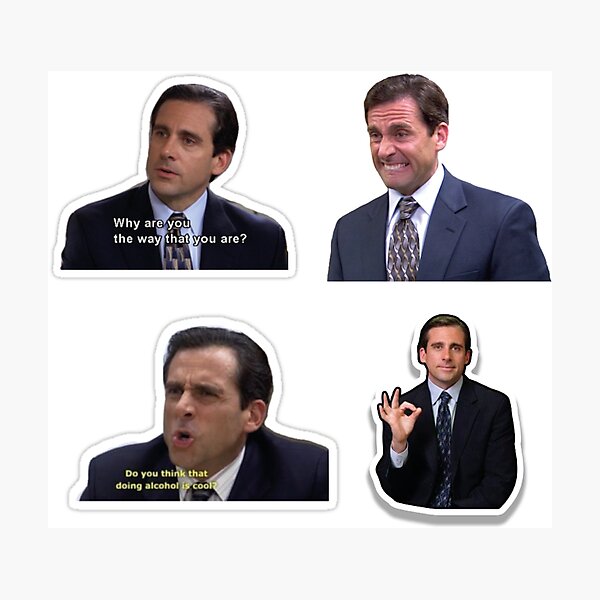 "The Office Michael Scott Sticker Set of Best Characters" Photographic ...