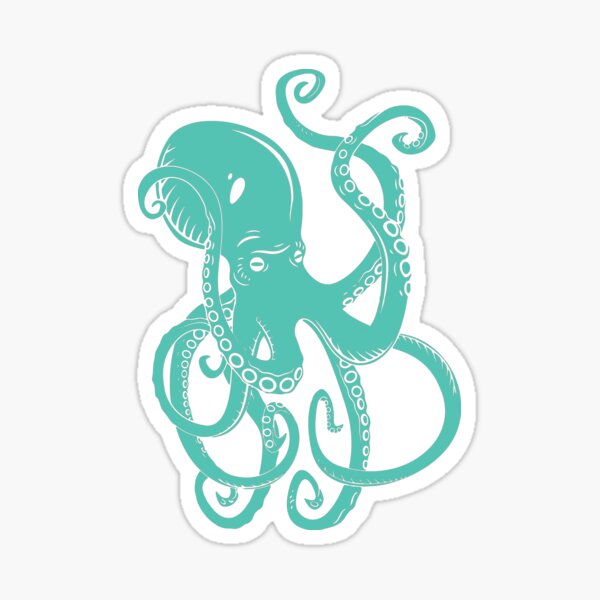 "Angry Octopus" Sticker for Sale by Naturalcraft | Redbubble