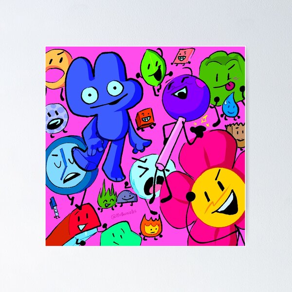 "BFDI Character Mix" Poster for Sale by MsBonnie | Redbubble