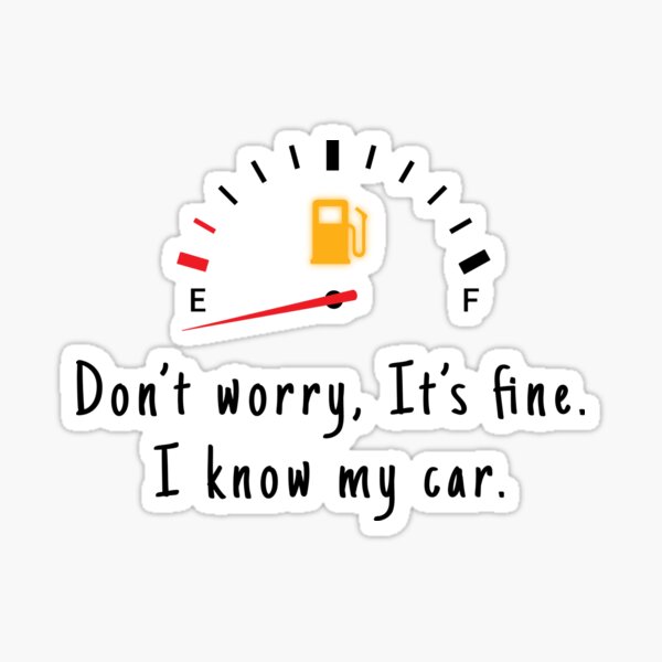 "gas light, low fuel, my car design" Sticker for Sale by SADPrintables ...