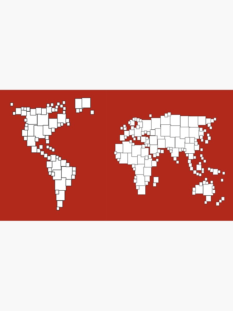 "Rectangular world map illustration" Poster by acediscovery | Redbubble