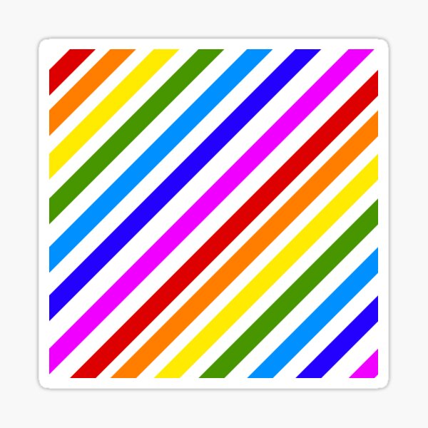 "Diagonal Rainbow stripe" Sticker by jayhutch | Redbubble