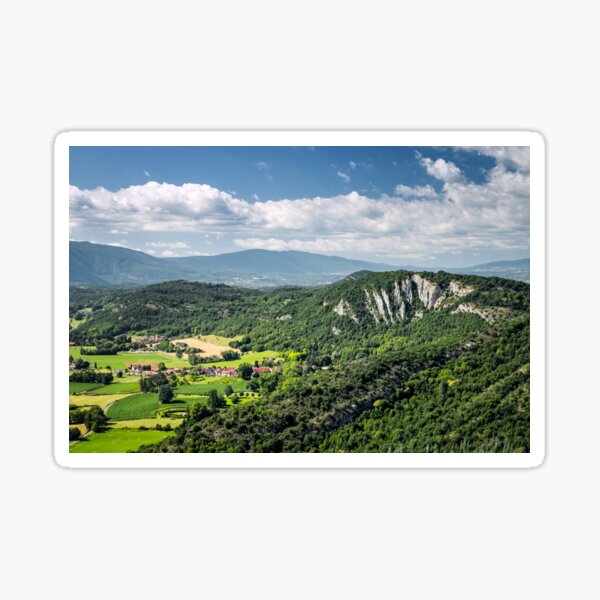 "French countryside landscape with small villages in Alps" Sticker by ...