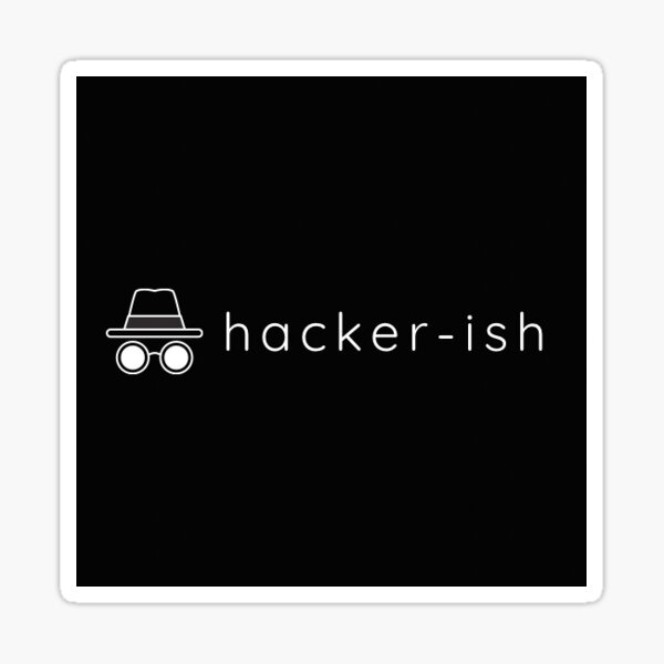 "Minimal hacker-ish logo" Sticker for Sale by Hackerish | Redbubble