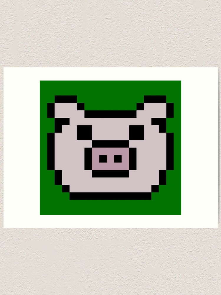 "Pig (8-bit / 16-bit / Pixelated)" Art Print for Sale by GsusChrist ...