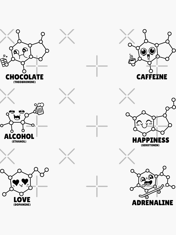 "Pack funny chemistry molecules" Sticker for Sale by ARLAN-GONSALVES ...