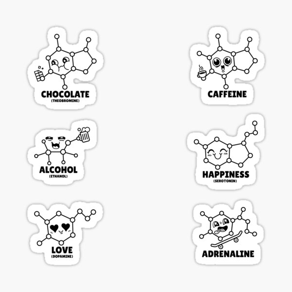 "Pack funny chemistry molecules" Sticker for Sale by ARLAN-GONSALVES ...